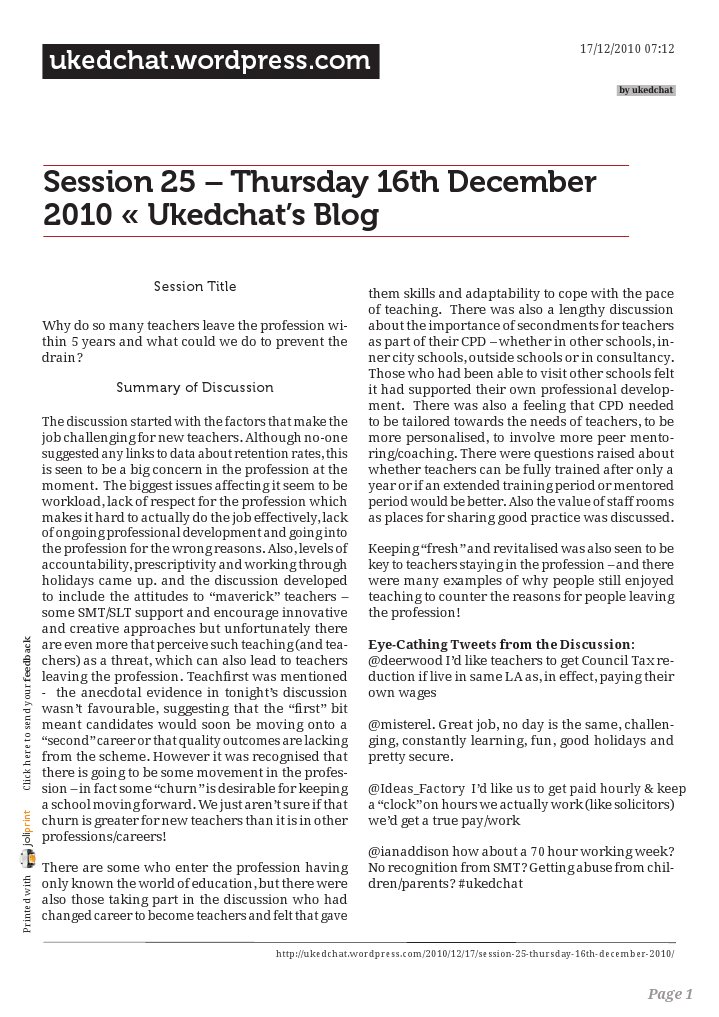 Summary of Session 25 Ukedchat | PDF | Employee Retention | Teachers