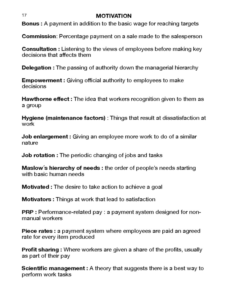 17-Motivation - Business | PDF | Motivation | Motivational