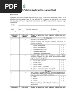 Mini Cog Spanish | PDF | Reloj