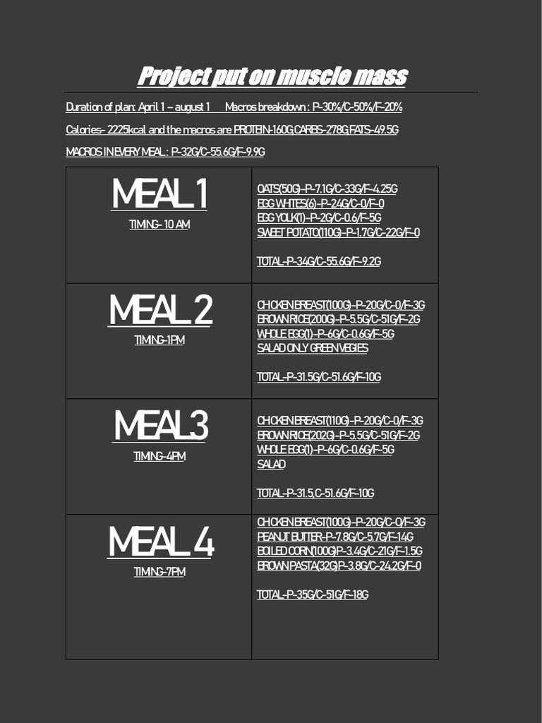 Project Put On Muscle Mass PDF | PDF