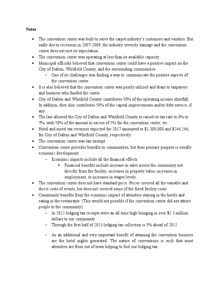 Notes Dalton Case Study | PDF | Public Finance | Taxes