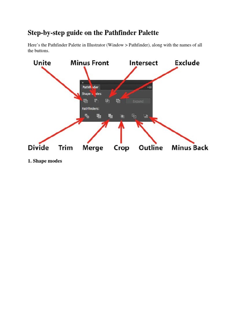 Step-By-Step Guide On The Pathfinder Palette | PDF | Computing And ...