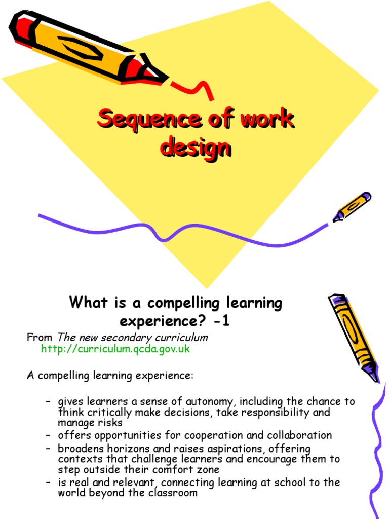 Sequence of Work Design | PDF | Learning | Curriculum