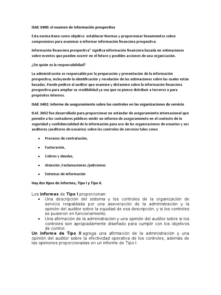 Isae 3400 | PDF | Contralor | Información