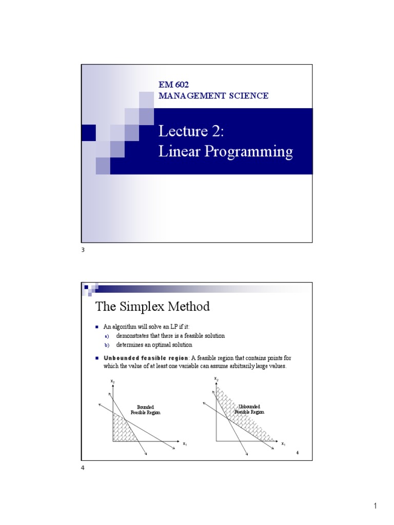 Simplex Method in Linear Programming | PDF | Mathematical Optimization ...
