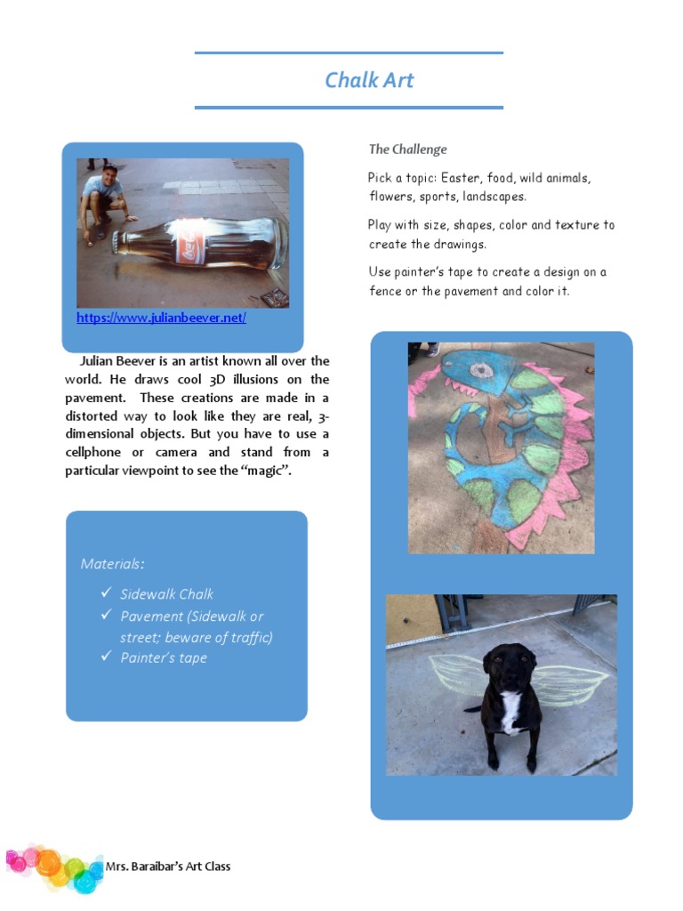 3D Chalk Art Projects for Kids | PDF