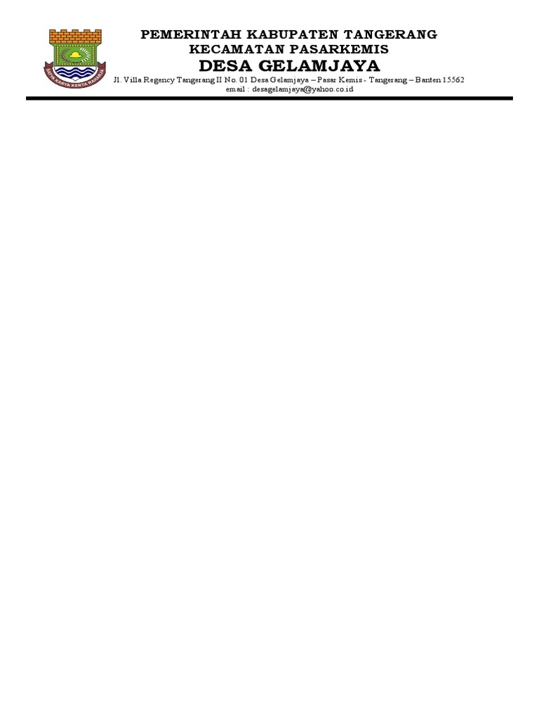 Surat Keterangan Bepergian Warga Gelamjaya | PDF