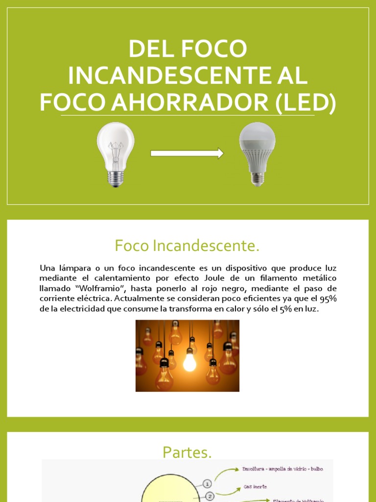 Del Foco Incandescente Al Foco Ahorrador (Led) | PDF | Ligero ...