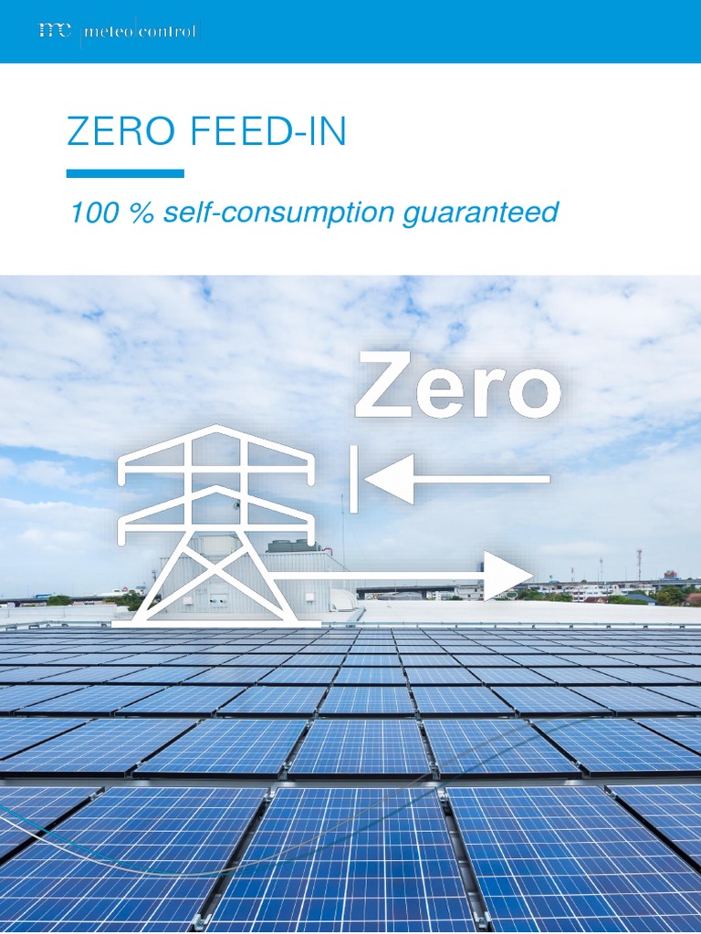 Zero Feed-In: 100 % Self-Consumption Guaranteed | PDF | Electrical Grid ...