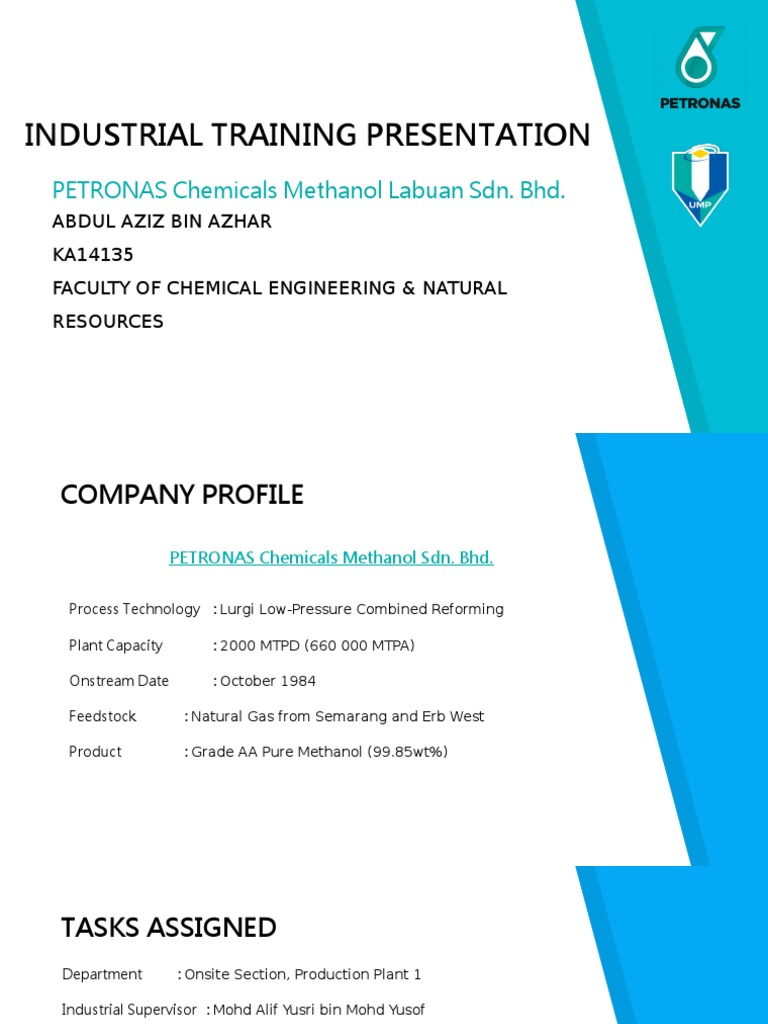 Industrial Training Presentation: PETRONAS Chemicals Methanol Labuan ...