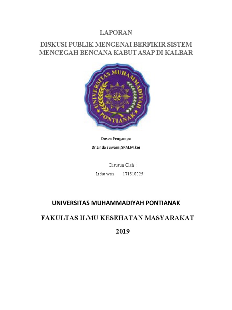Laporan Diskusi Publik - Lidia Wati - 171510025 - Va | PDF