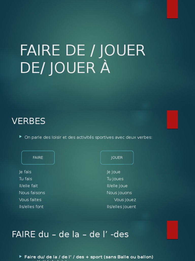Faire - Jouer | PDF | Des sports | Loisirs