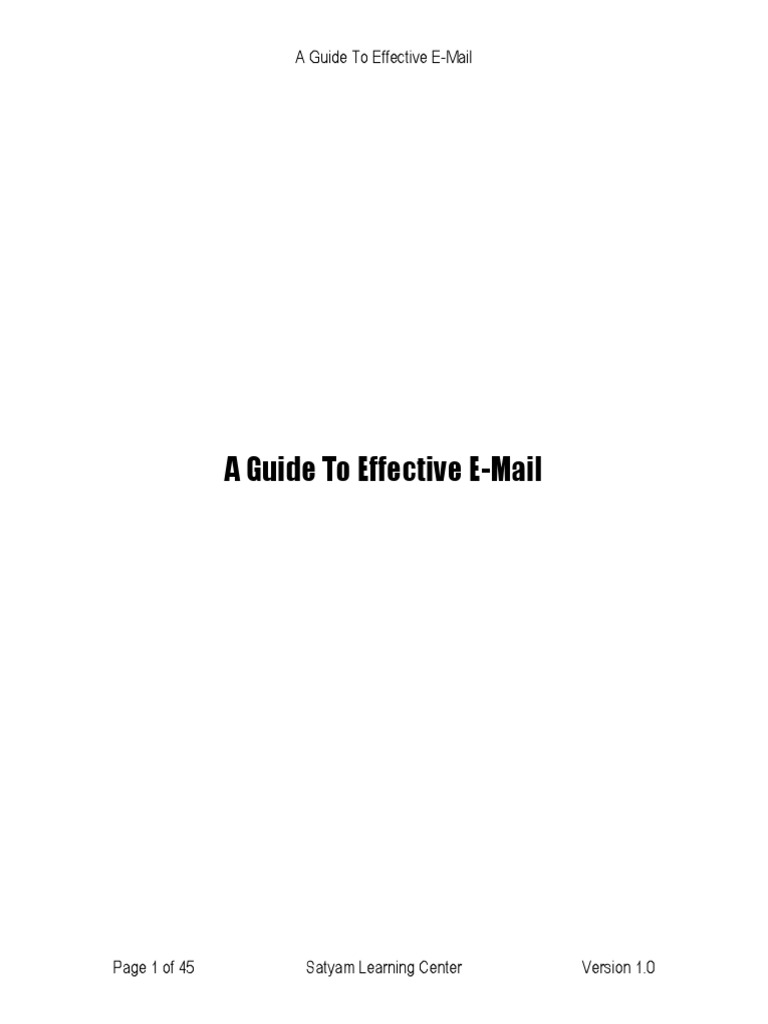 E-Mail Work Book | PDF | Email Spam | Computer Virus