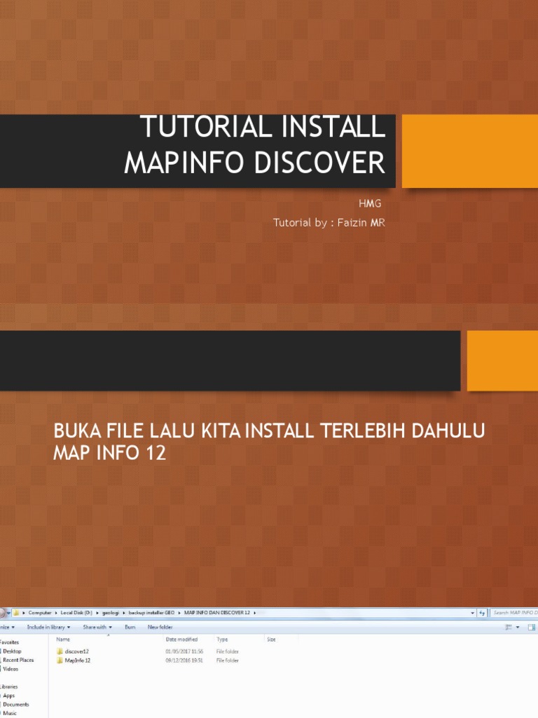 Tutorial Install Mapinfo Discover | PDF