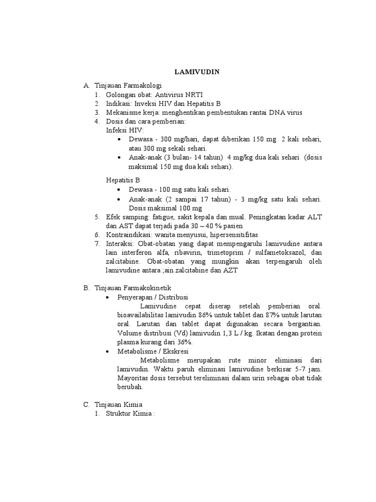 Informasi Lengkap tentang Lamivudin | PDF | Pengembangan Diri ...