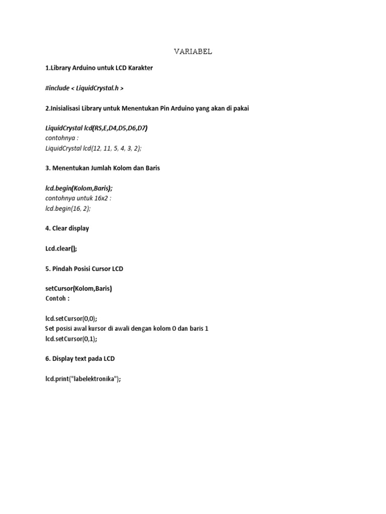 VARIABEL | PDF | Komputer