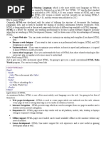 O Level Project HTML Programe PDF | PDF | Html | Html Element
