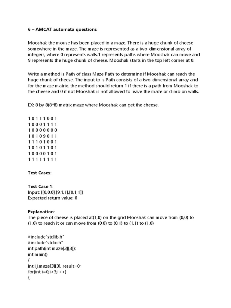 6 - AMCAT Automata Questions | PDF