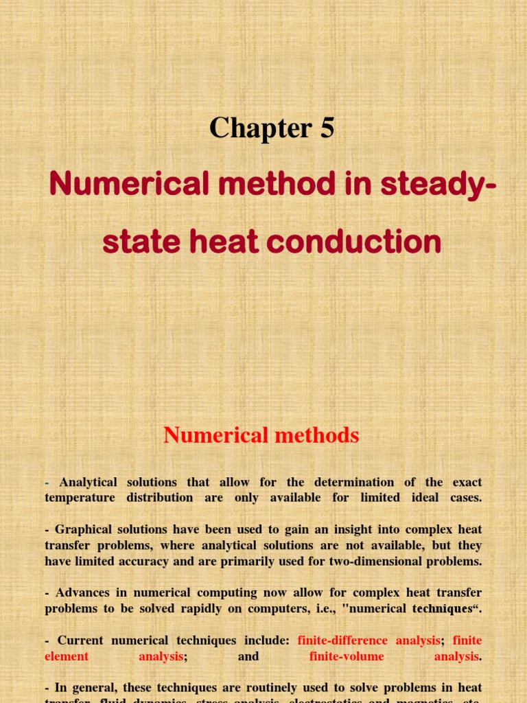 Numerical Method in Steady-State Heat Conduction | PDF | Numerical ...
