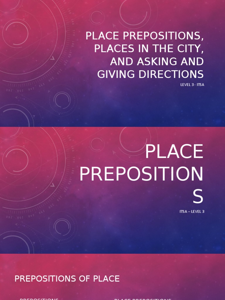 Place Prepositions and Asking for Directions: A Guide to Using ...