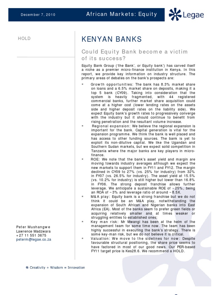 Kenyan Banks - Could Equity Be A Victim of Its Own Success | Download ...