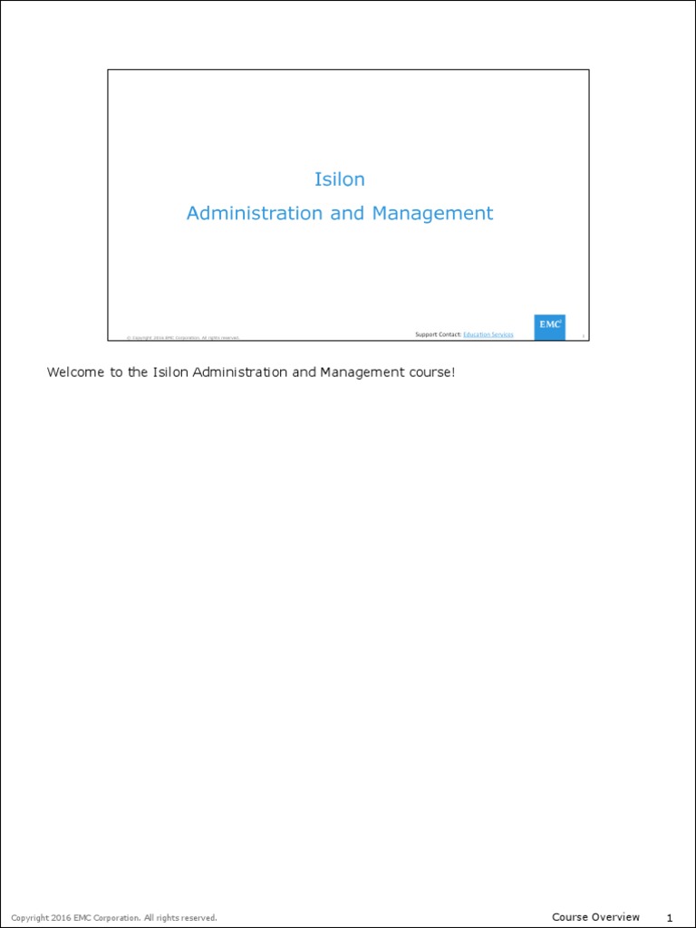 Isilon Administration and Management Student Guide | PDF | Command Line ...