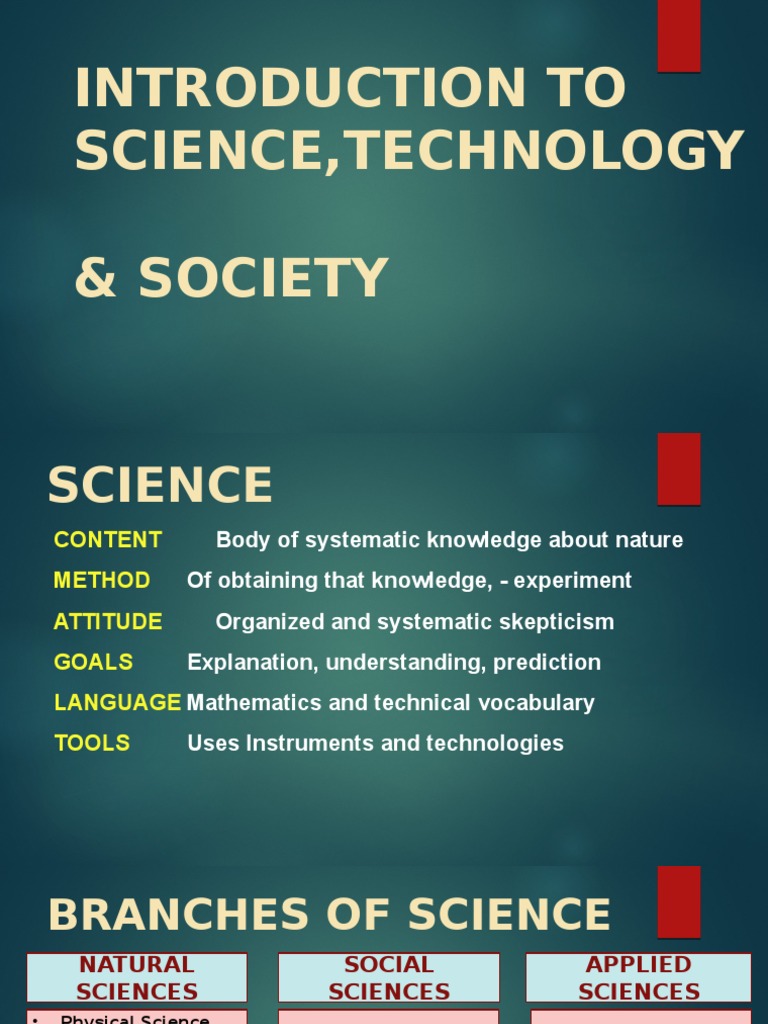Introduction To Science, Technology & Society | PDF | Society | Science