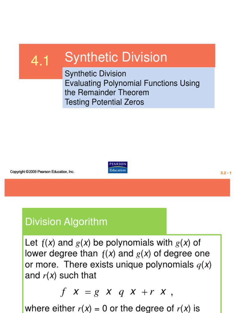 Synthetic Division | PDF | Division (Mathematics) | Mathematical Analysis
