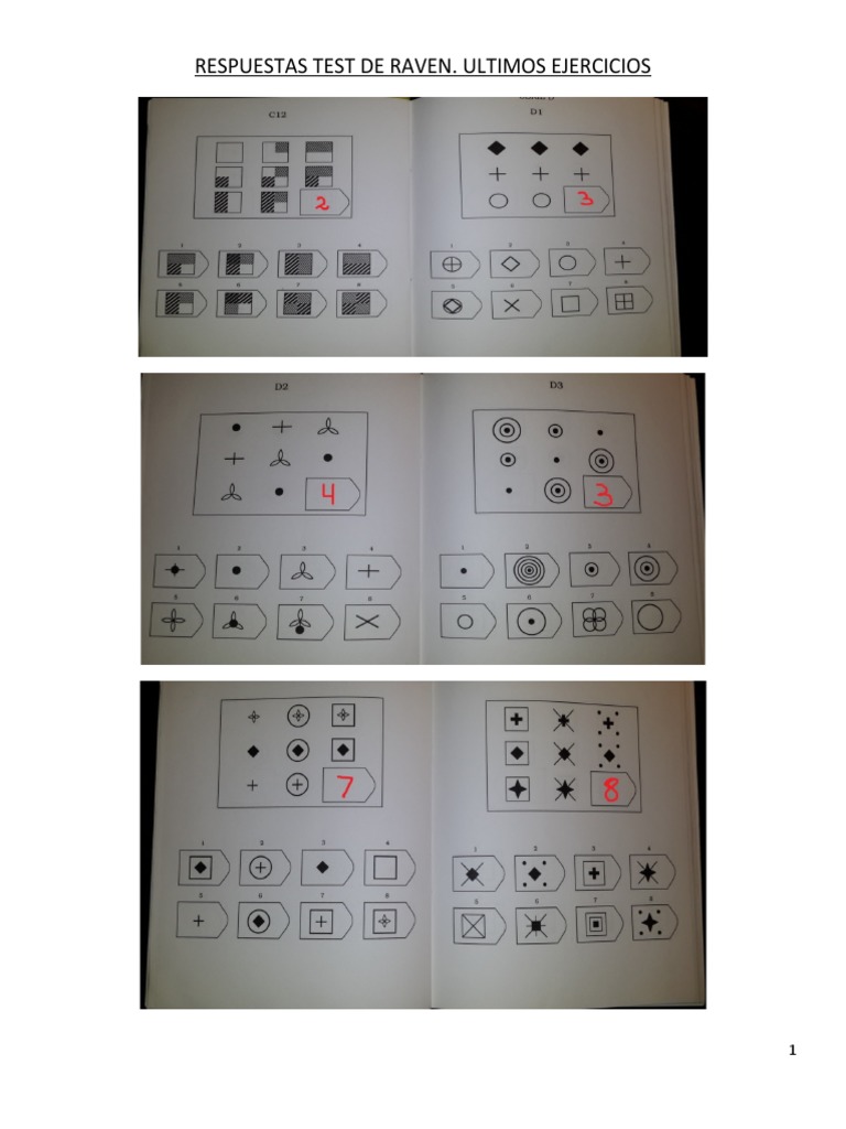 Respuestas Test de Raven | PDF