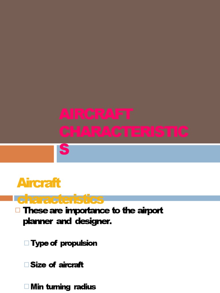 Key Aircraft Characteristics for Airport Design | PDF | Airport | Aircraft