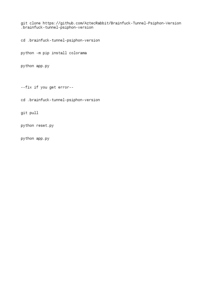 Install Brainfuck Tunnel On Windows | PDF | Computers