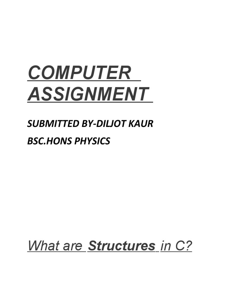 Computer Assignment | PDF | Data Type | Subroutine