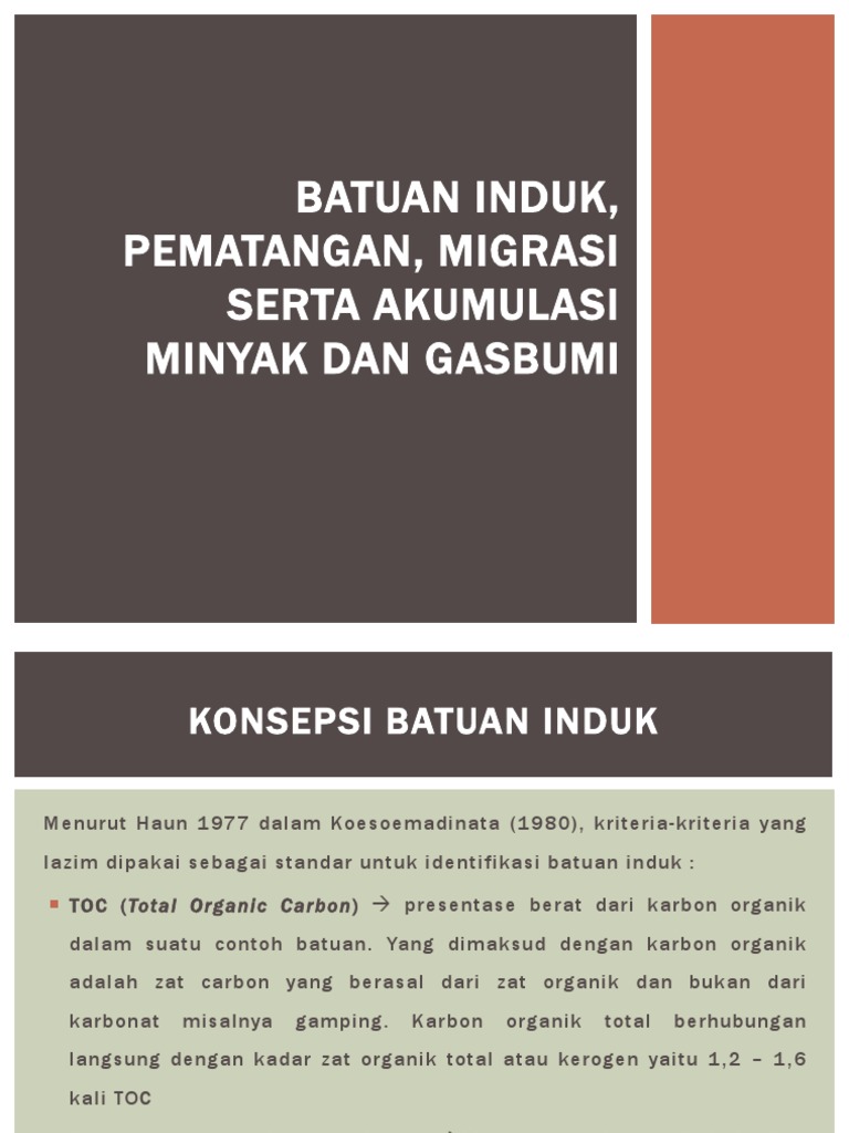 Batuan Induk, Migrasi Dan Akumulasi Resevoir-4 | PDF