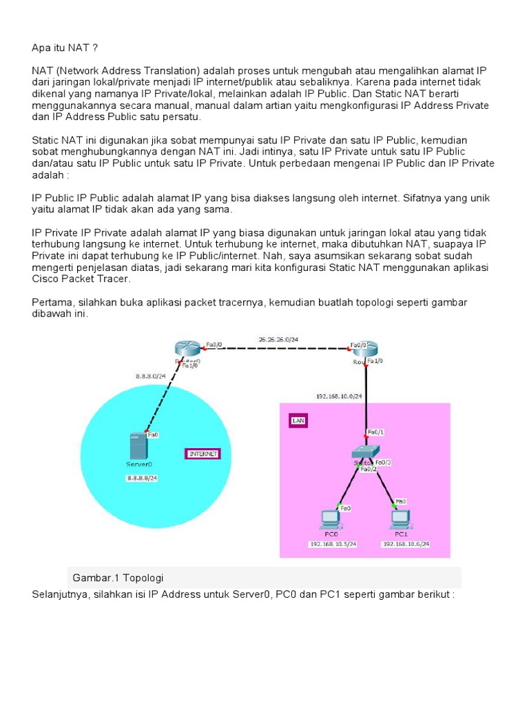 Apa Itu NAT, IP Public Dan IP Private | PDF