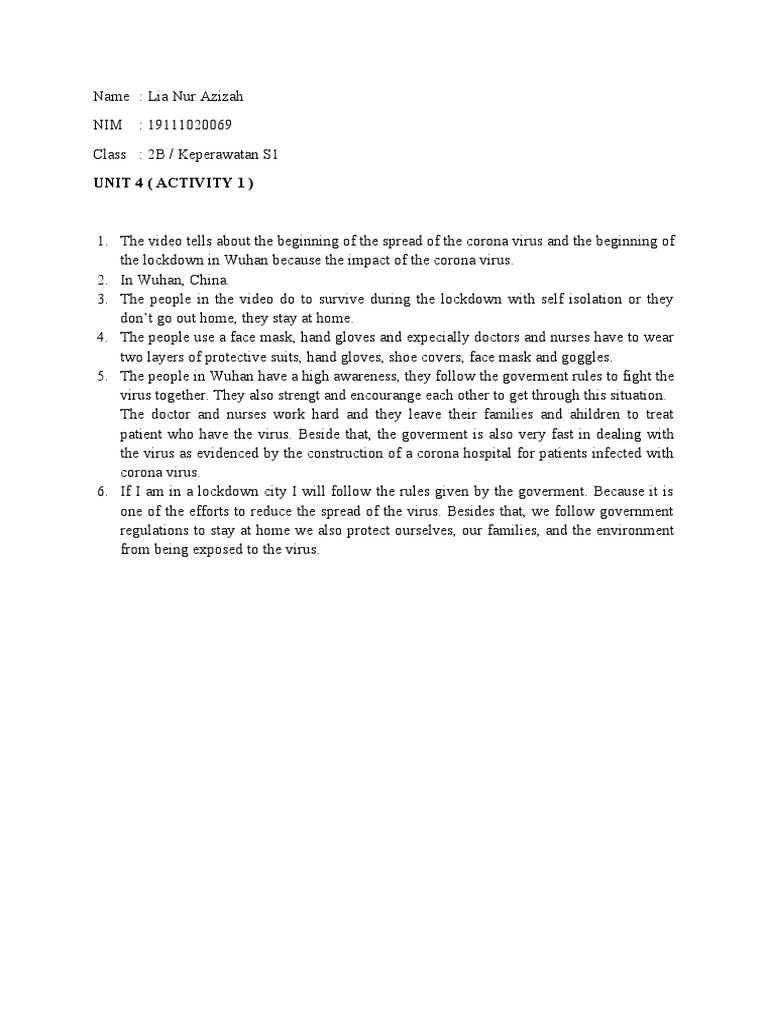 Unit 4 Activity 1 | PDF