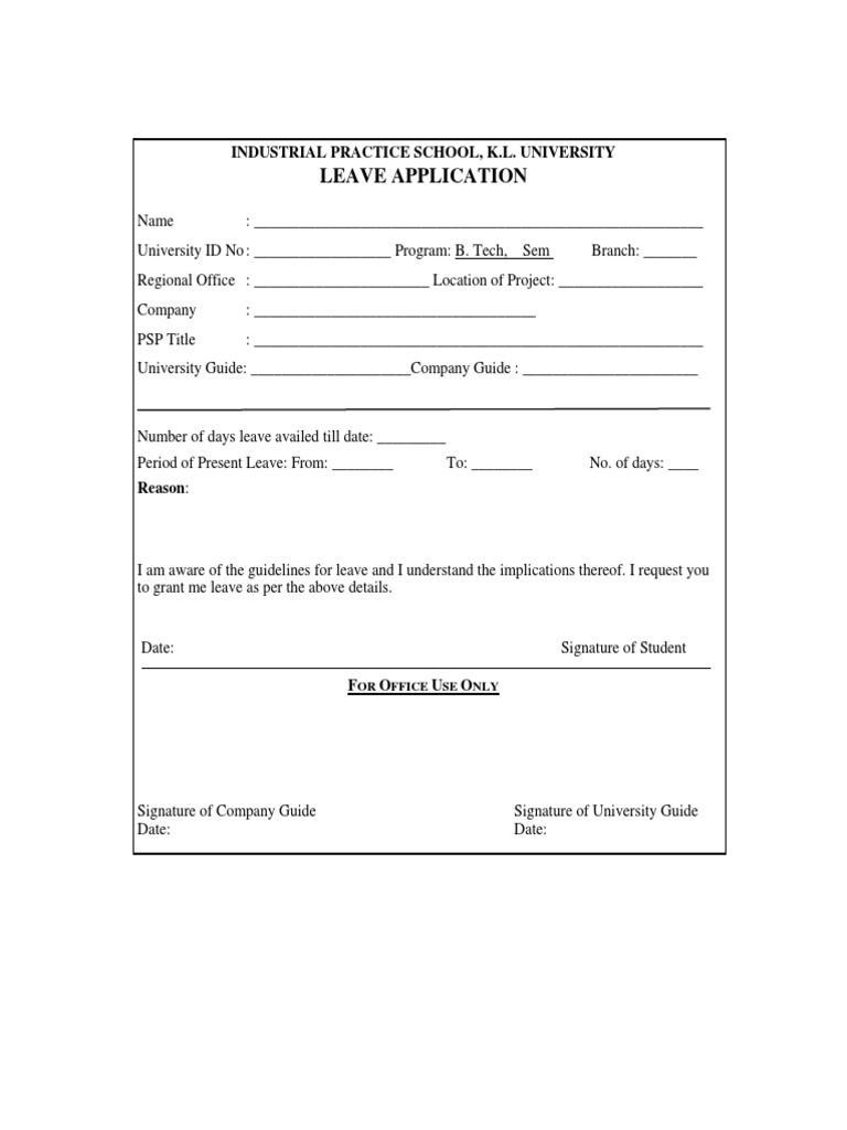 Leave FORMAT For Company | PDF | Business