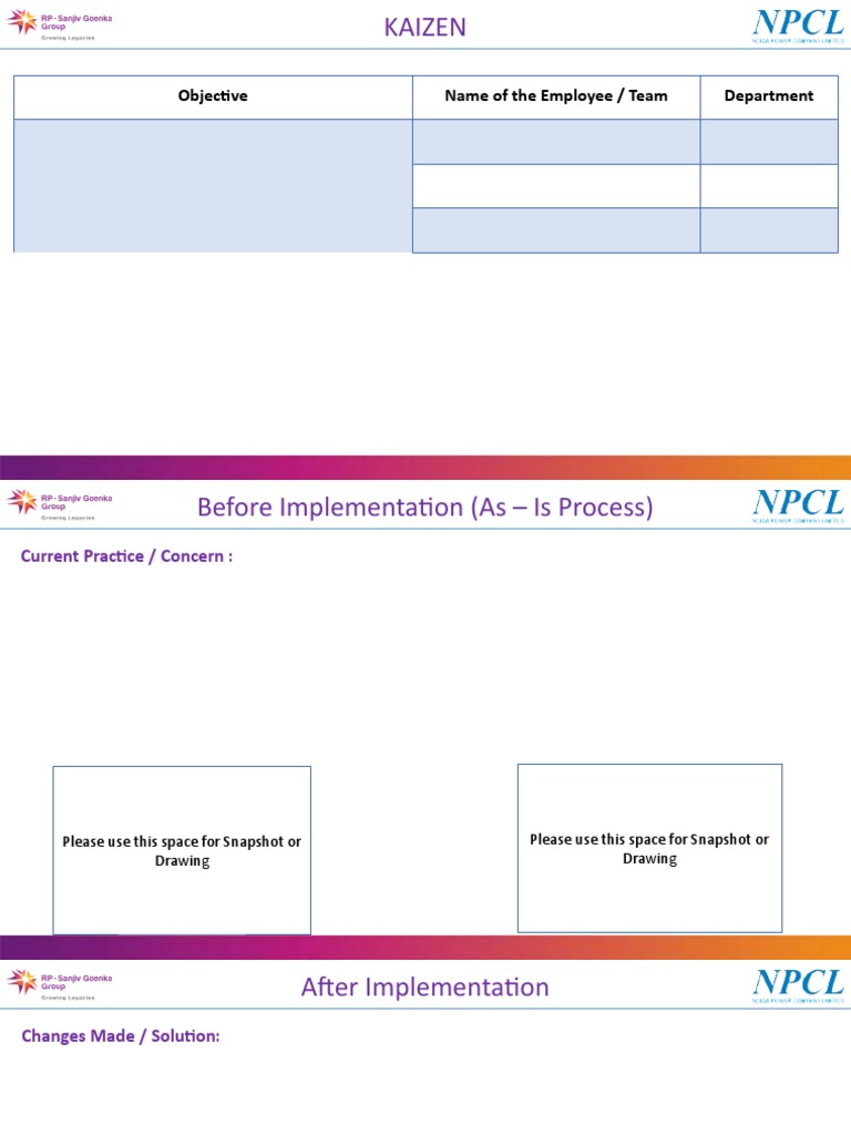 Kaizen Template | PDF