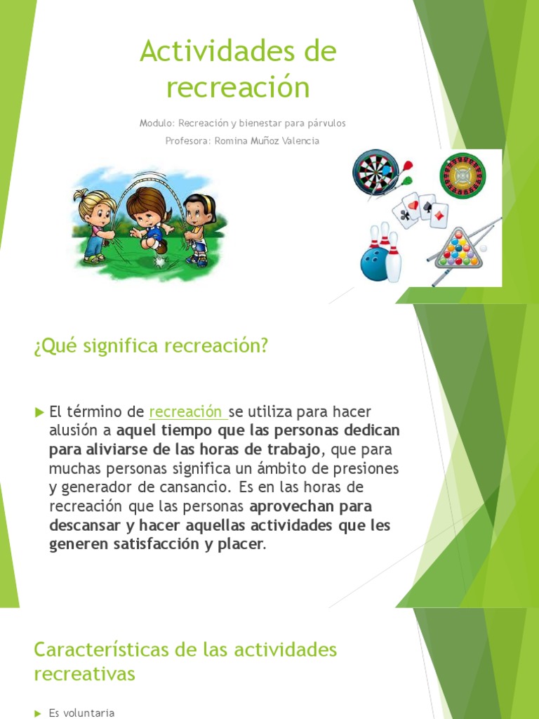 Tipos y Beneficios de la Recreación | PDF | Cámping | Deportes