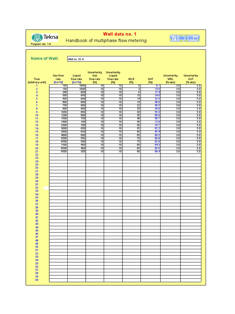 MPFM Handbook Program Version 1 | PDF | Microsoft Excel | Operating System Families