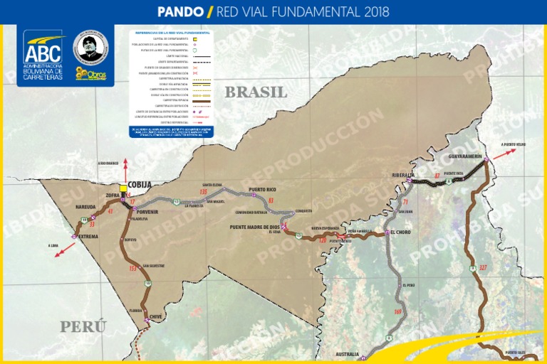 Mapa Pando 2018 PDF | PDF | La carretera | Transporte por carretera
