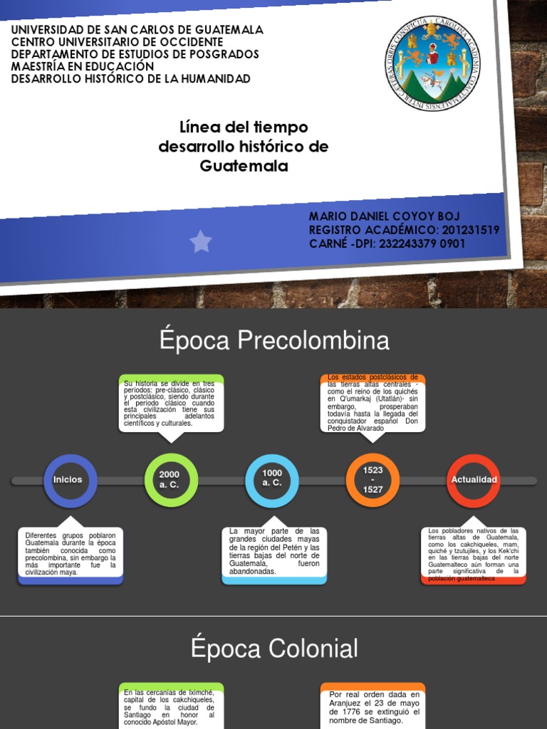 Linea de Tiempo - Guatemala - A - Traves - de - Los - Años PDF | PDF ...
