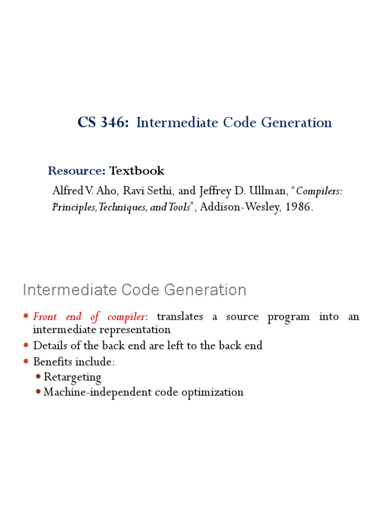 Intermediate Code Generation in Compilers | PDF | Control Flow | Compiler