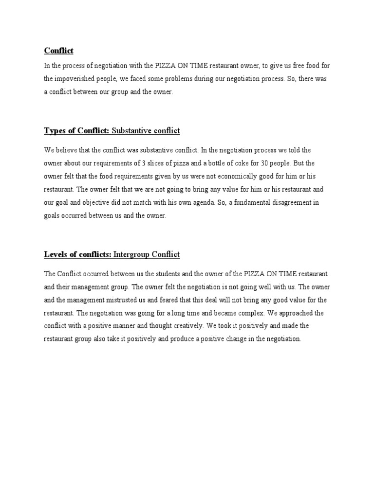 Substantive Conflict | PDF