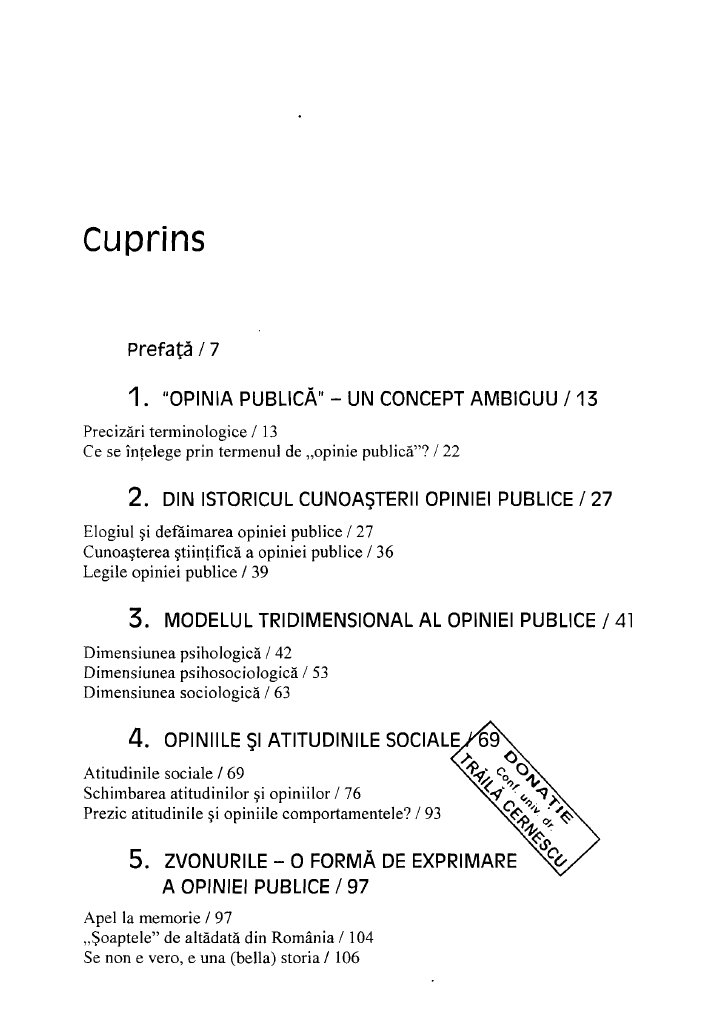 Septimiu Chelcea Opinia Publica Cap I-II | PDF