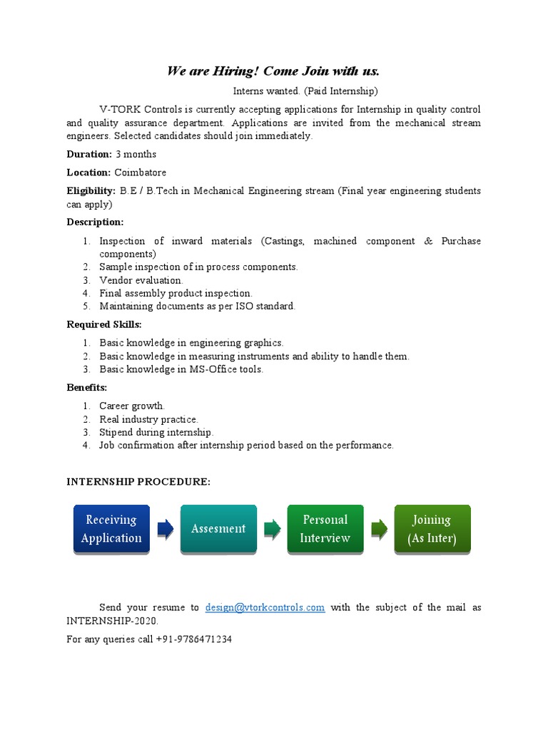 Internship Process | PDF