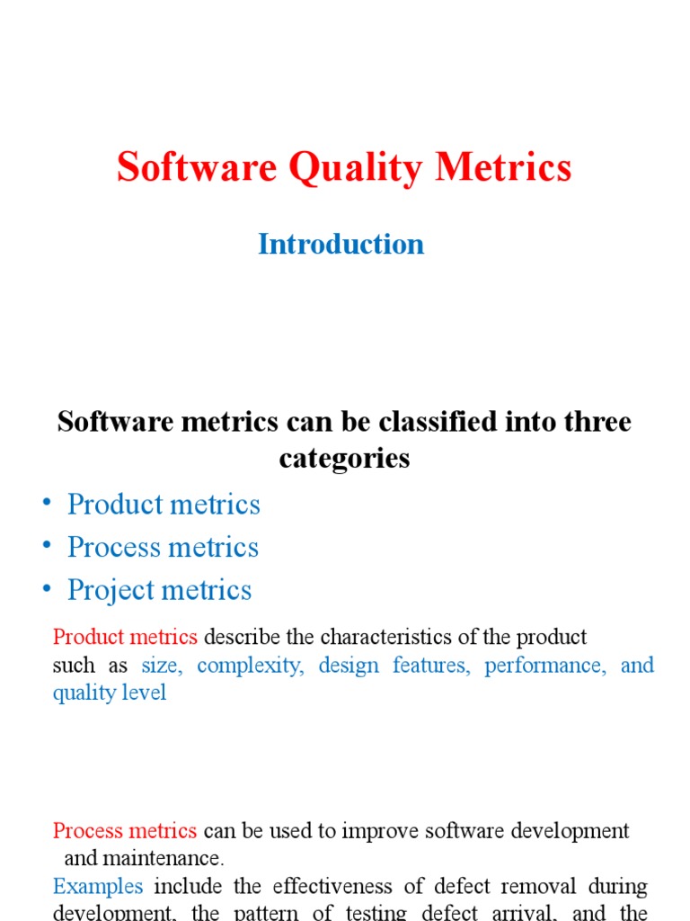 Software Quality Metrics | PDF | Software Quality | Customer Satisfaction