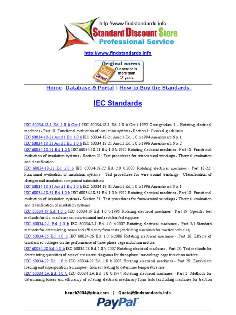 IEC Standards and Downloads Guide | PDF | Fuse (Electrical ...