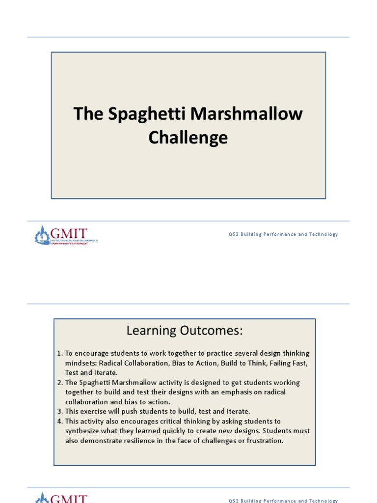 Marshmallow Challenge | PDF | Psychological Concepts | Behavior ...
