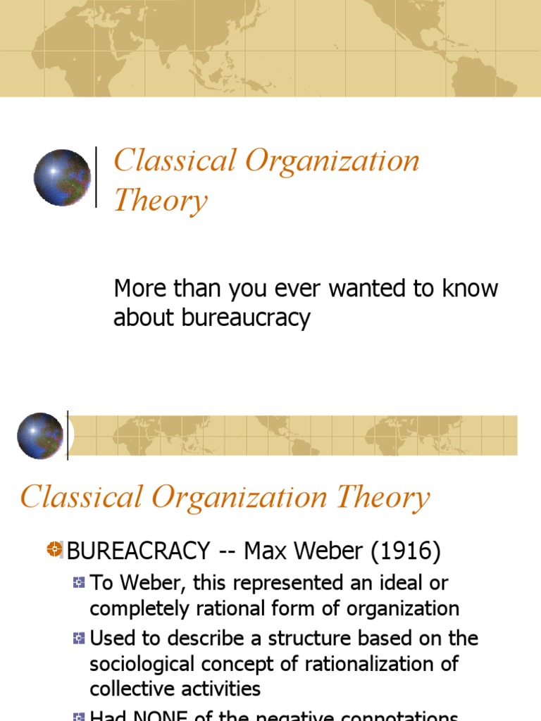 Classical Organization Theory | PDF | Economies | Behavioural Sciences