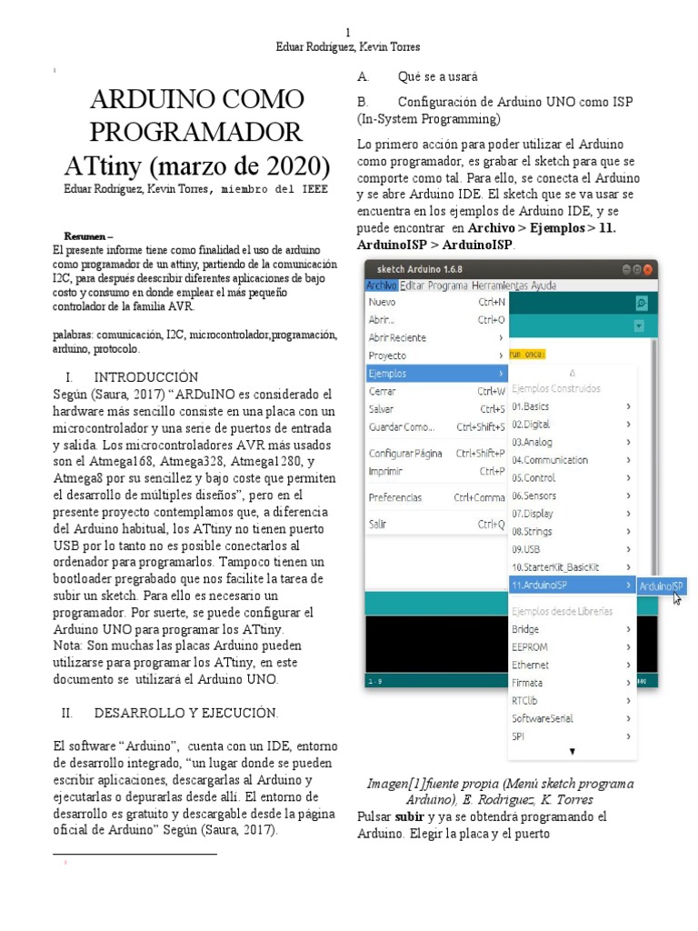 Formato Ieee Attyni | PDF | Arduino | Microcontrolador